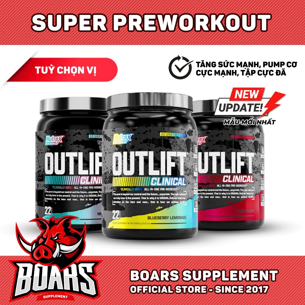 Nutrex OUTLIFT CLINICAL (22 servings) - Ultimate PRE-WORKOUT, Ready to ...