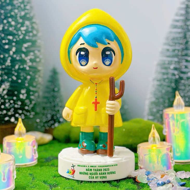 LUCE 17CM - SPIRIT OF FIVE THE HOLY 2025 VATICAN Statue 17CM WHOLE BASE ...