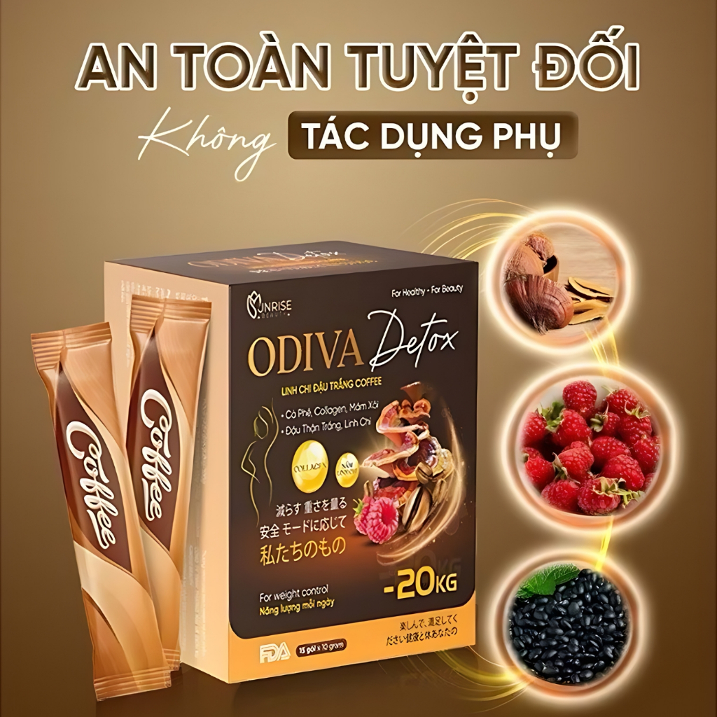 Combo of 2 boxes of genuine Odiva Detox raspberry weight loss coffee ...