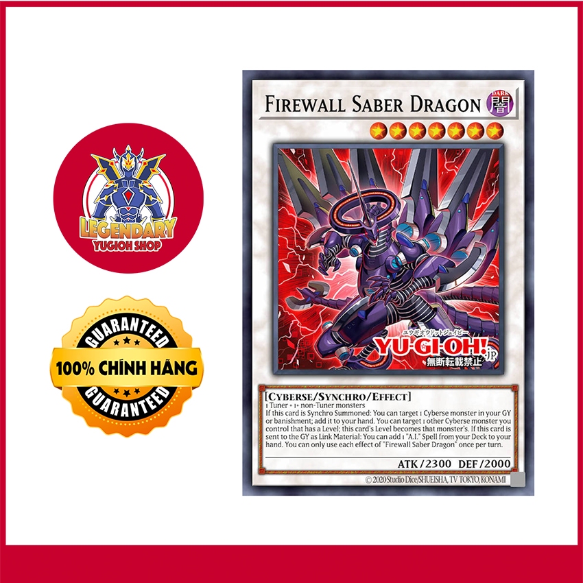 [Original Yugioh Card] Firewall Saber Dragon | Shopee Malaysia