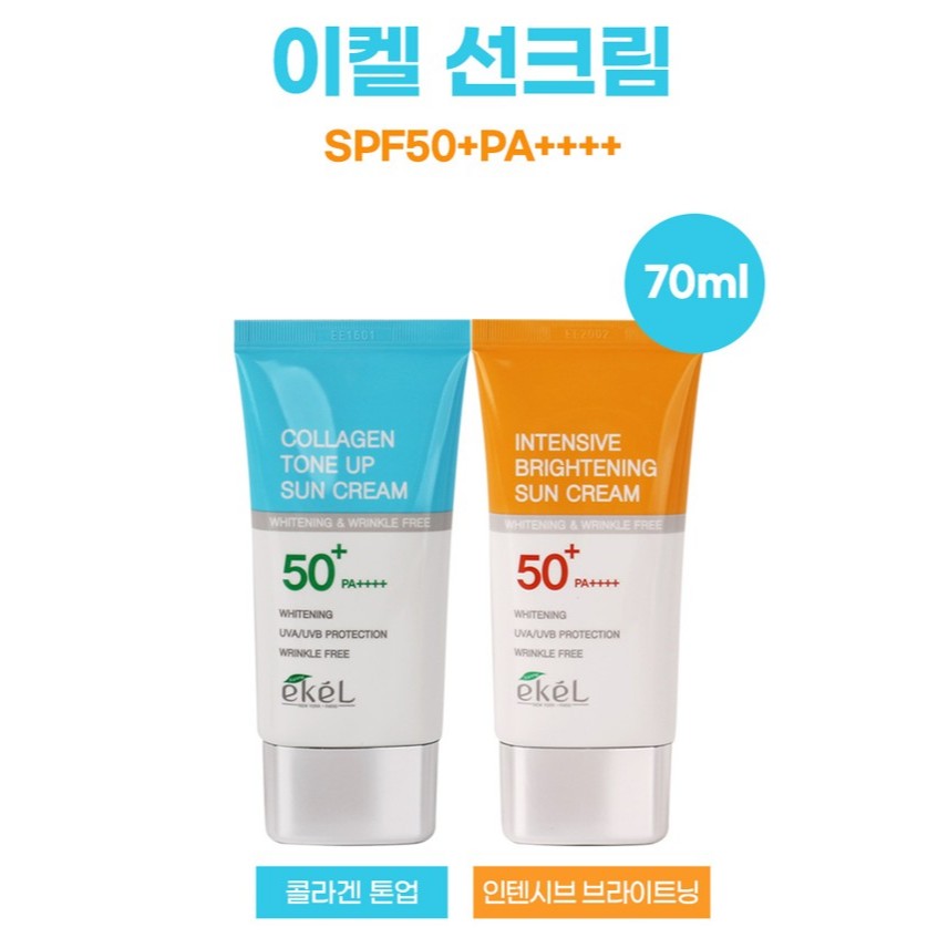 Ekel Collagen Tone-Up Sunscreen (Suitable for all skin types) | Shopee ...