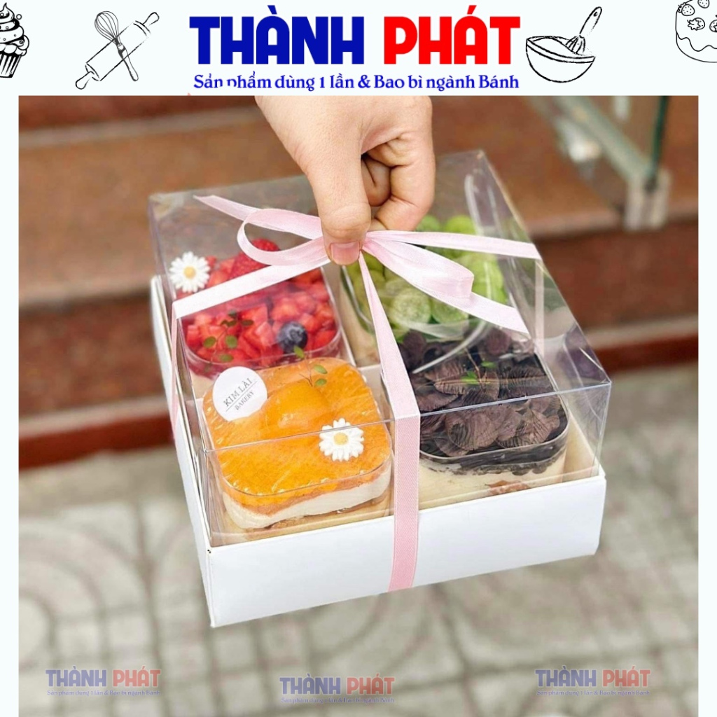 10 Gift boxes with 4 compartments containing 4 mica boxes for cookies ...