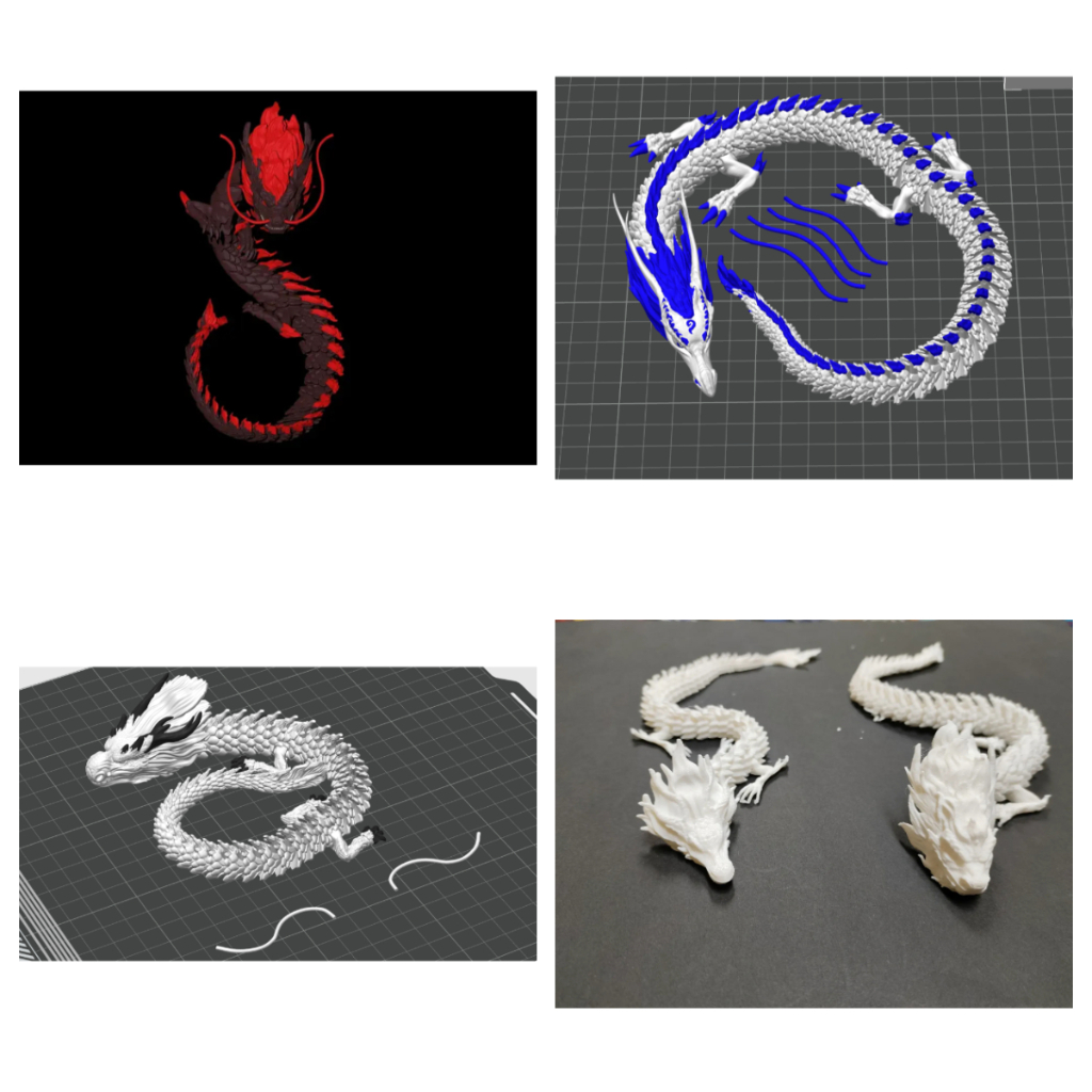 [Uncolored] Dragon in the movie Na Tra Ma Dong Descends 3d printed with ...