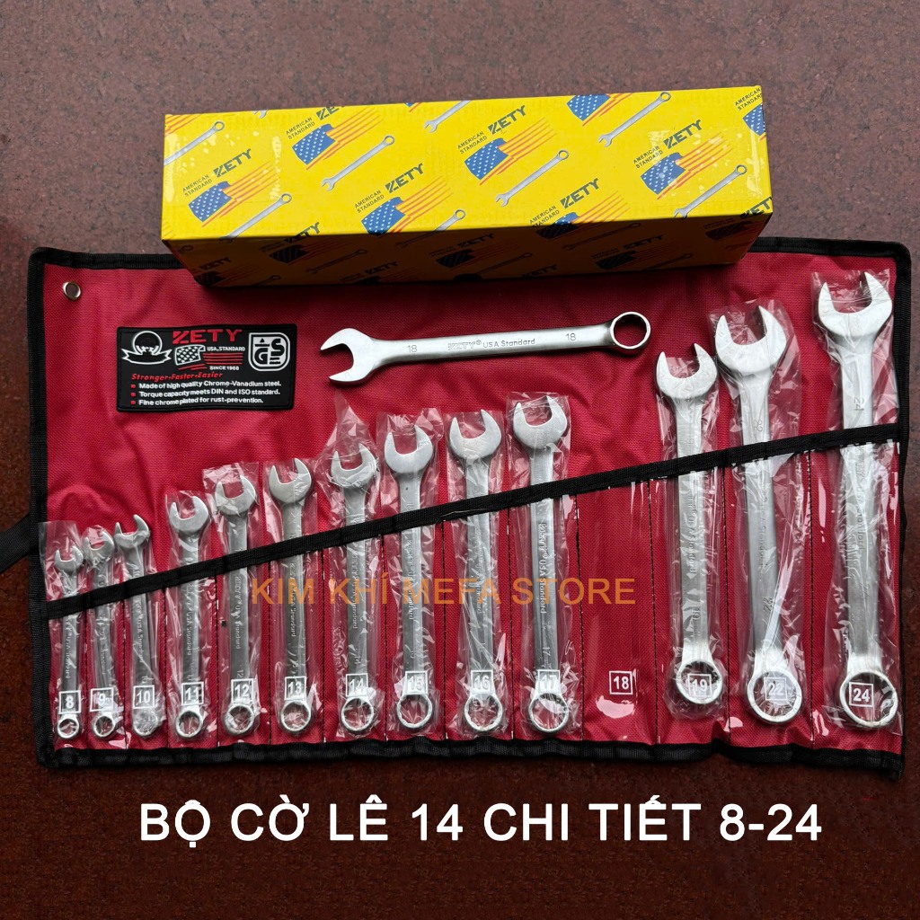 Zety wrench set, 14-piece USA standard spanner set 8-24 mm | Shopee ...