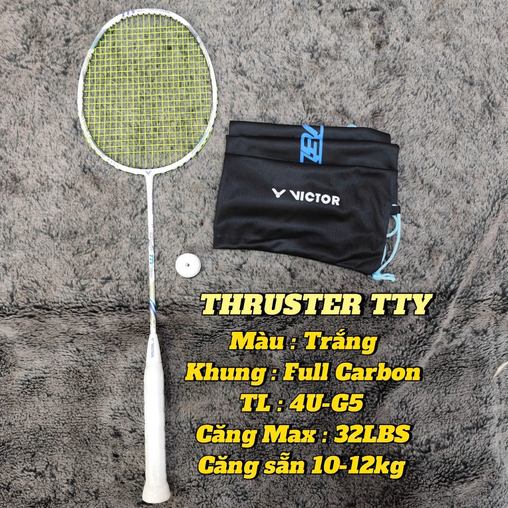 Thruster TTY TaiTzuYing Badminton Racket max 32 lbs pre-strung 11kg ...