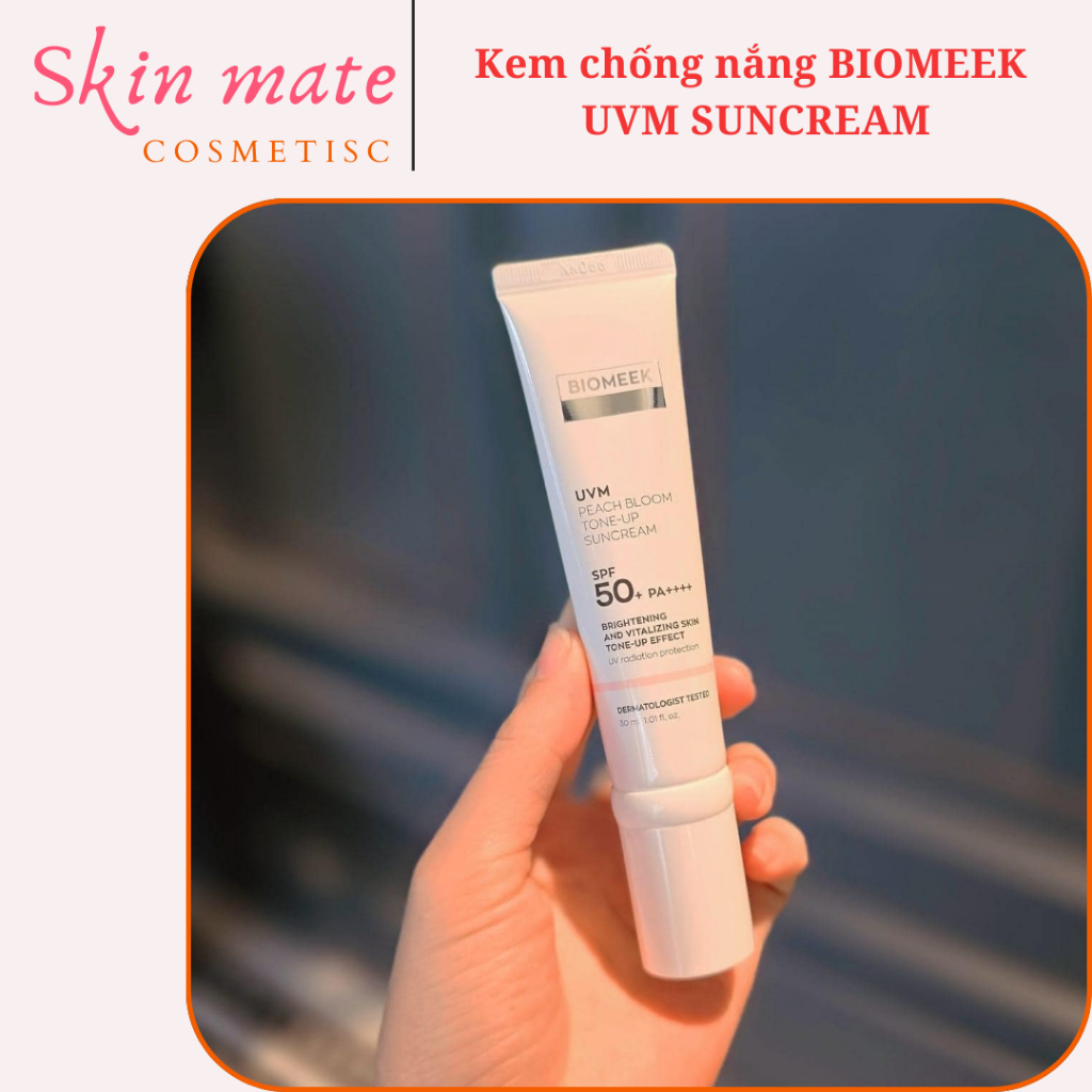 Biomeek UVM SUNCREAM SPF50+/PA+++ pink and white tone-enhancing sunscreen | Shopee Malaysia