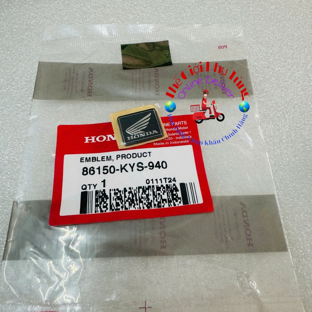 Product symbol, bird wing logo stamp Honda Vario, Vision 2014+, Lead ...