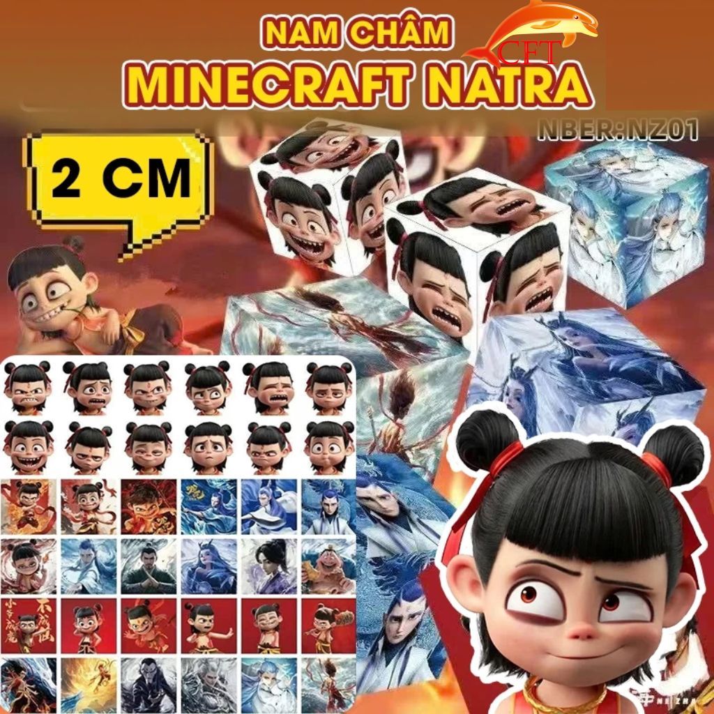 Minecraft Natra 6-Sided Magnetic Cube Construction Assembly Toy ...