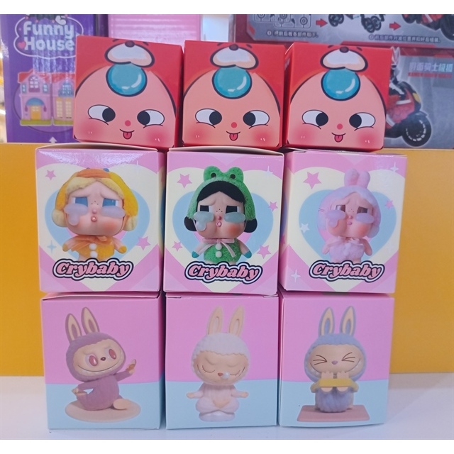 Blind box mini fur charm Baby Three, Cry Baby, Labubu | Shopee Malaysia