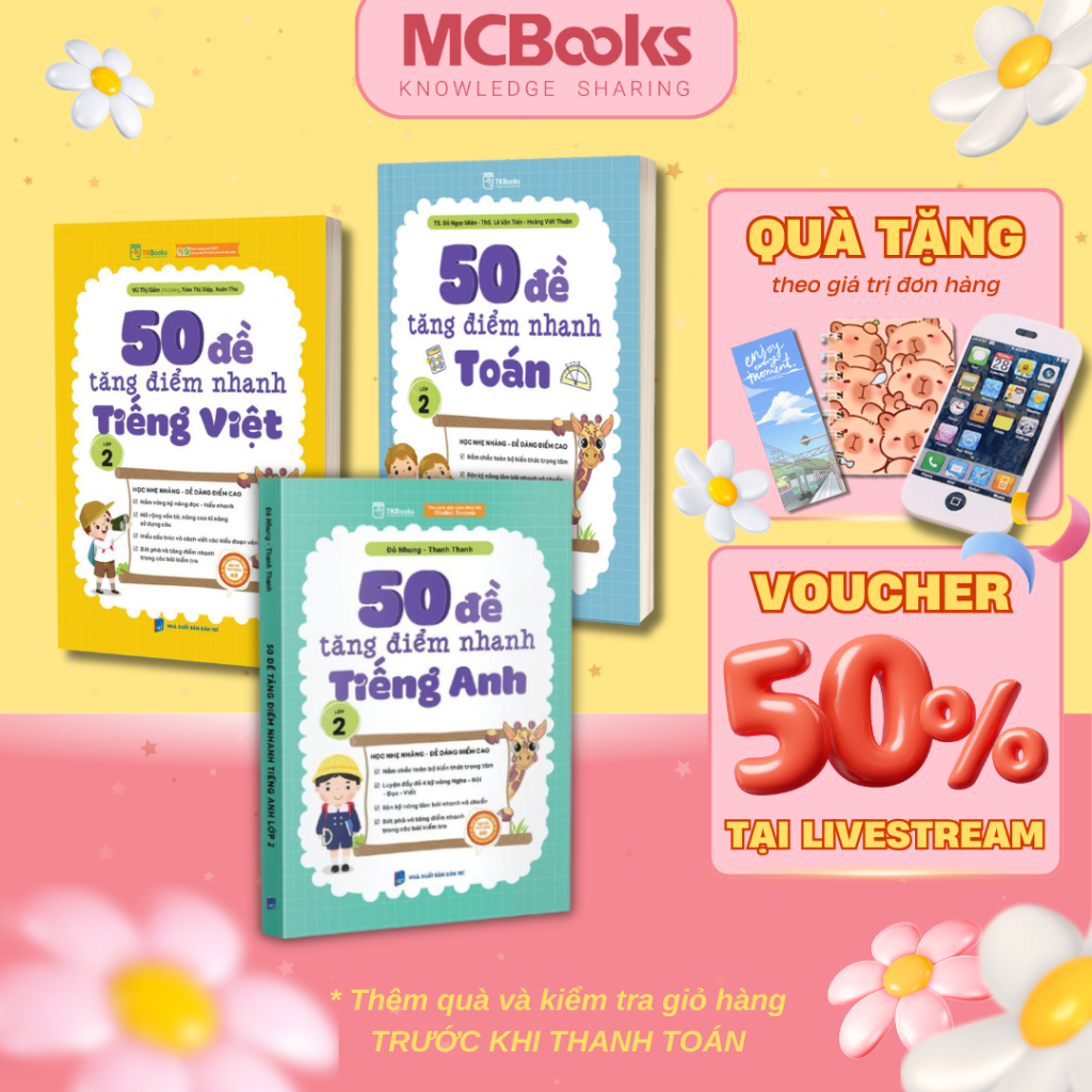 Book - 50 Questions to quickly increase scores in Math, Vietnamese ...