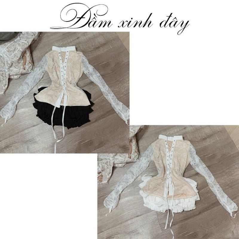 (Code 008) BLOUSE SET WITH LEVEL SKIRT | Shopee Malaysia