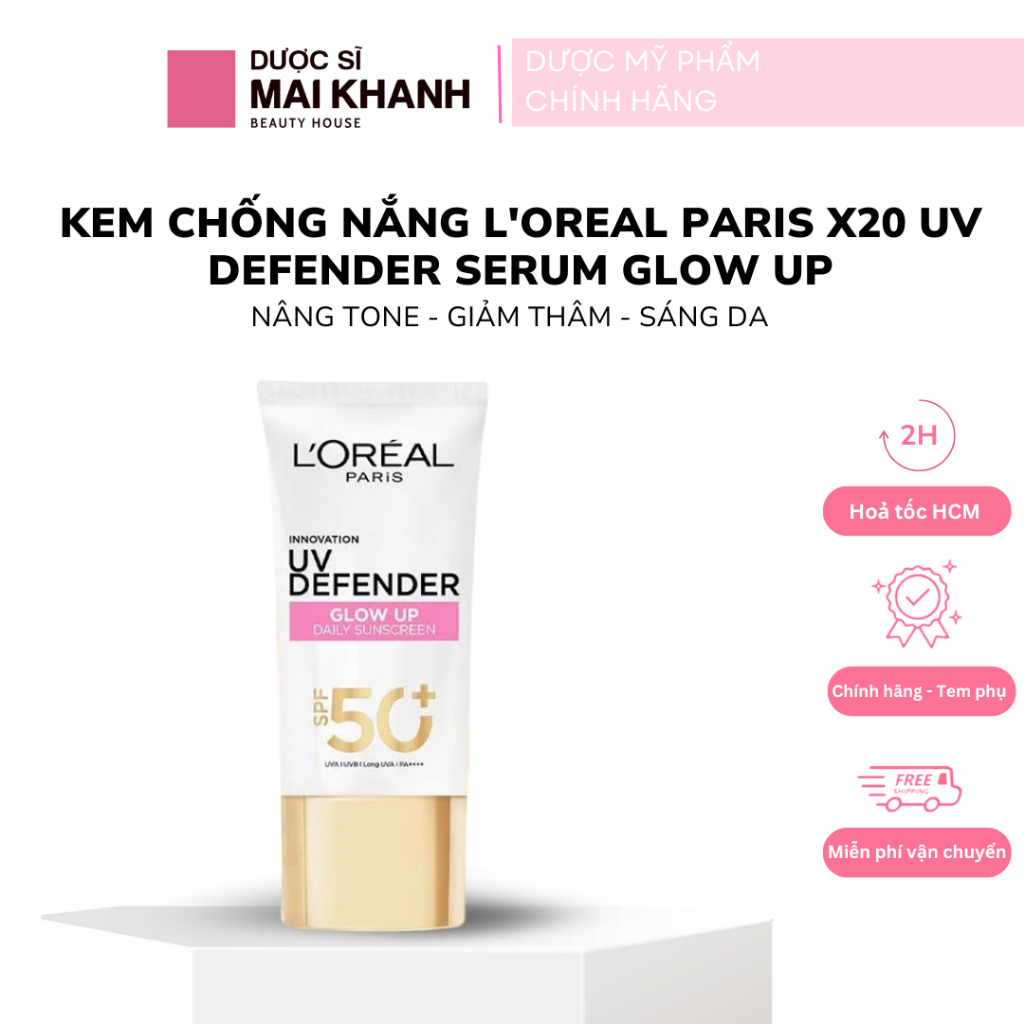 L'oreal Paris X20 Sunscreen Thin and Light Skin UV Defender Serum Glow ...