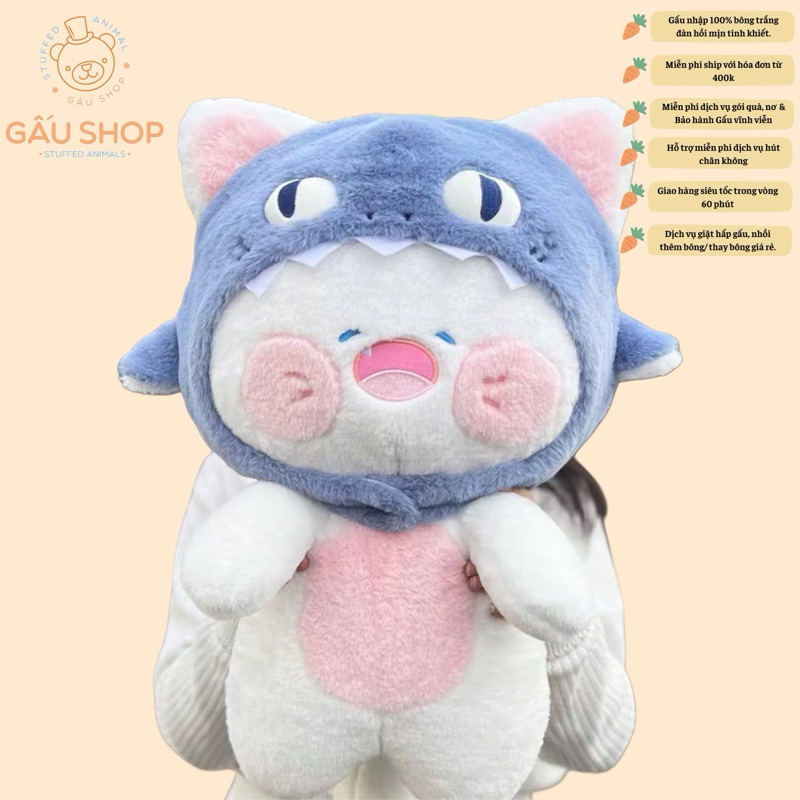 [New Product] Teddy bear ️ DuDu Cat ️ Teddy bear du fish hat imported ...