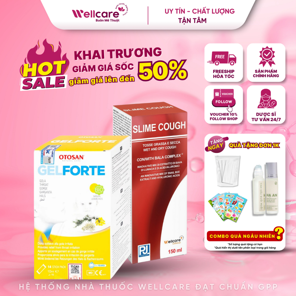 [OPENING Great GIFT] Combo Otosan Gel forte & Slime Cough Cough Cough ...