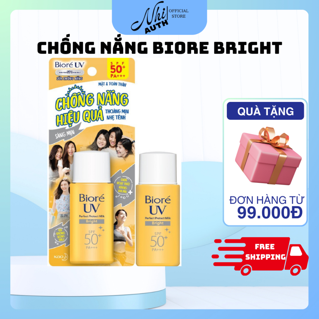 Biore UV Perfect Protect Milk Bright Sunscreen 25ml SPF50+/PA ...
