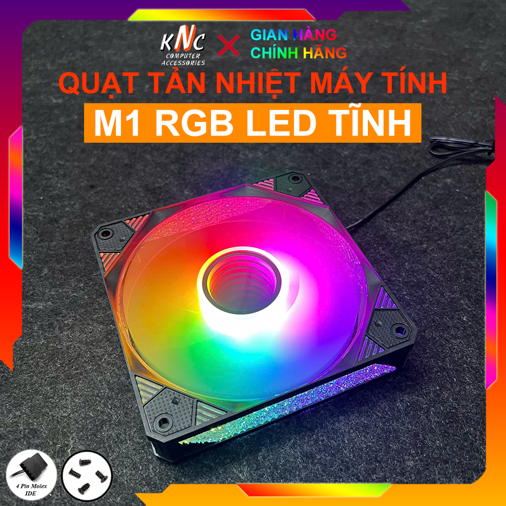Heatsink Fan M1 Led Fan Case RGB Plugs Directly into 4Pin Molex Port ...