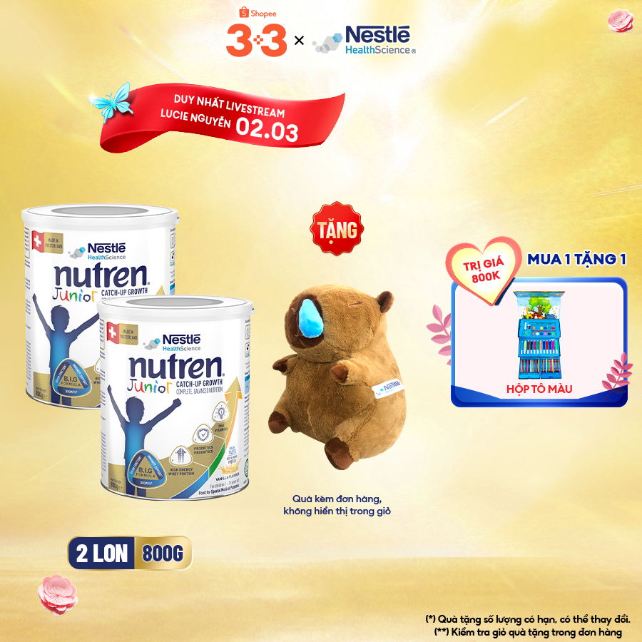 [LIVE2.3][Gift Capybara Bear]Combo of 2 Cans of Nutren Junior Swiss ...