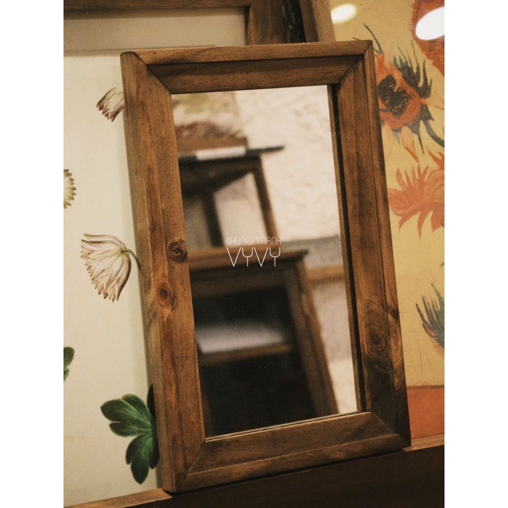 Classic wooden mirror frame 20x30 covered with 3cm slanted border ...