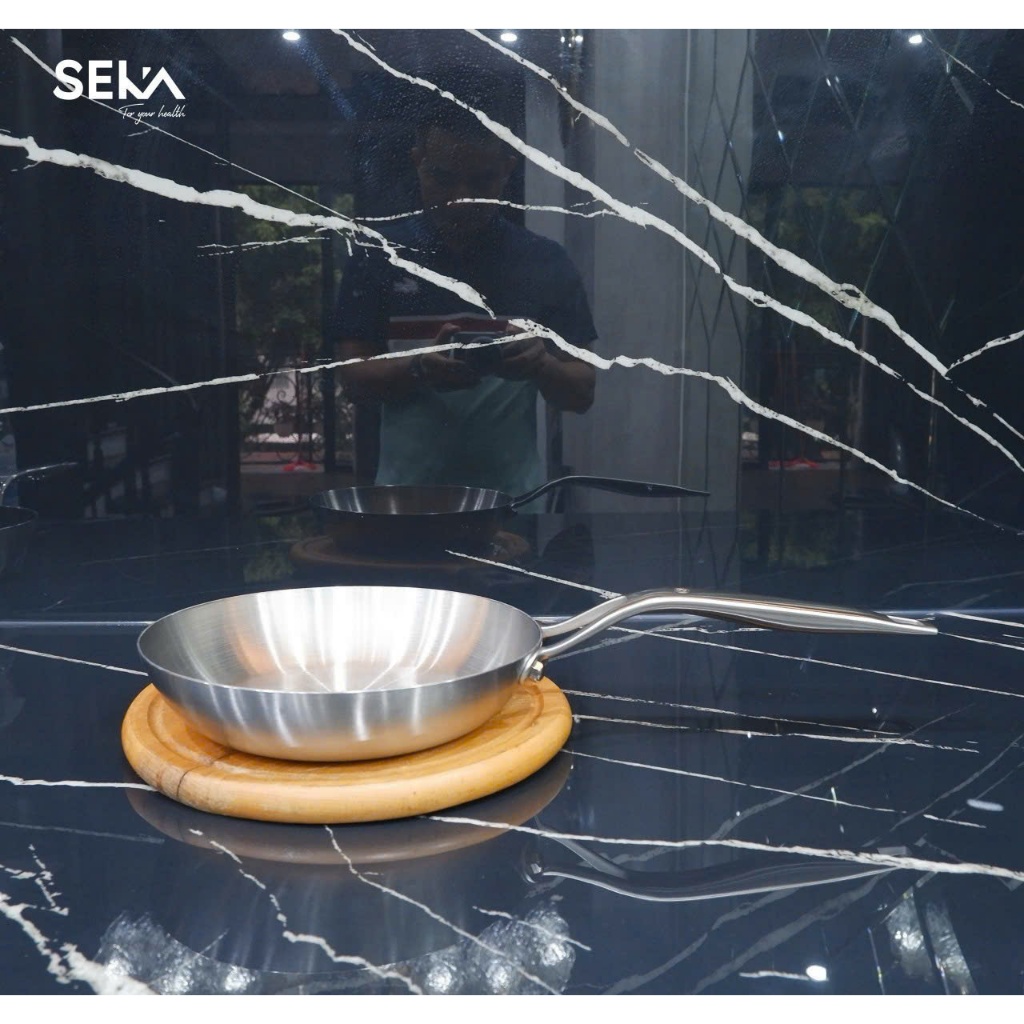 Monolithic CAST Stainless Steel Pan, 5 Layers of SEKA 22-26CM | Shopee ...