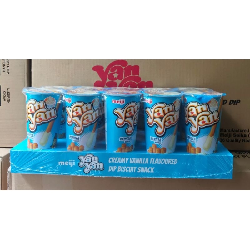 Meiji Yan Yan Cake Sticks with Vanilla Flavored Cream 50g cup (pack of ...