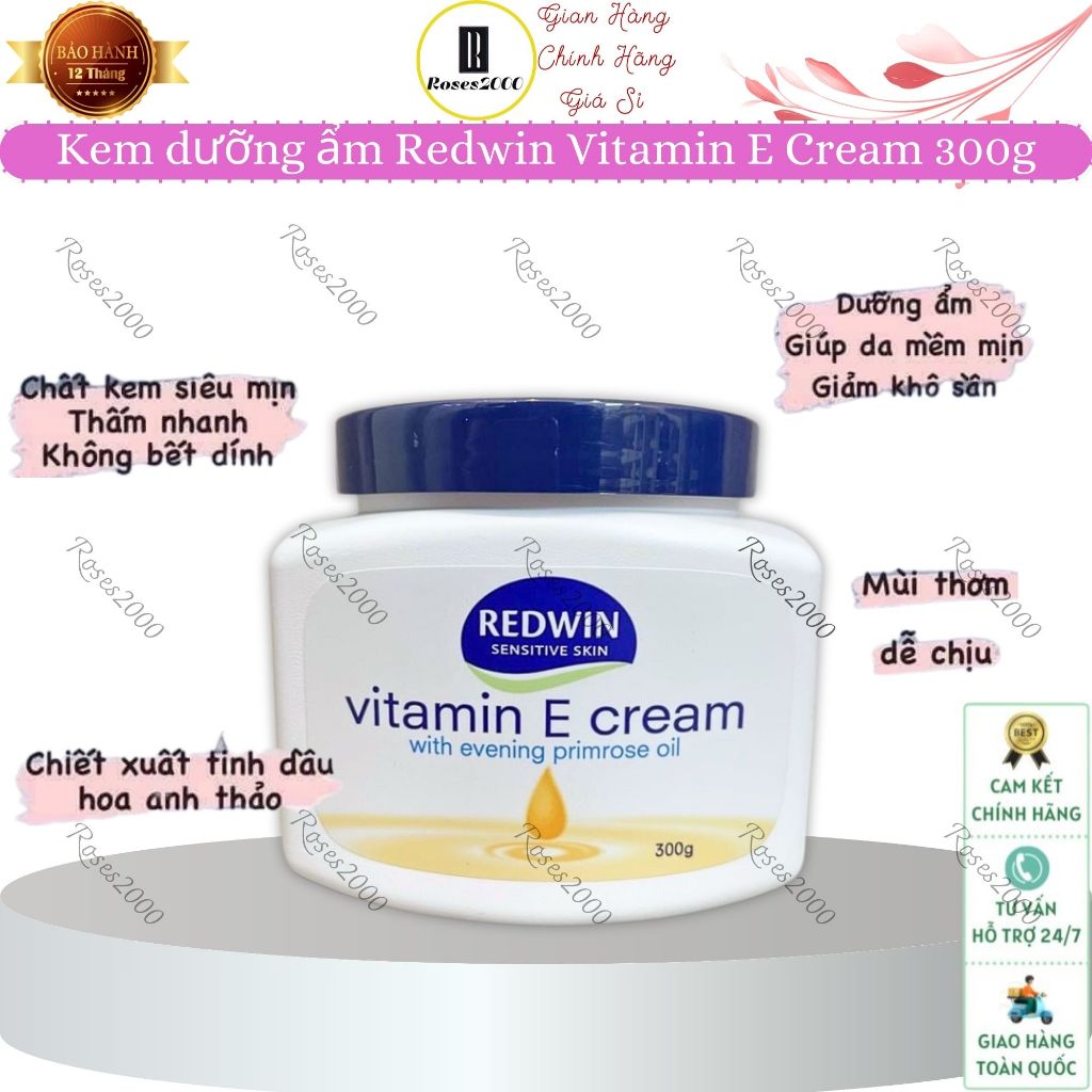 Redwin Vitamin E Cream 300g - Moisturizing, Soft and Smooth Skin ...