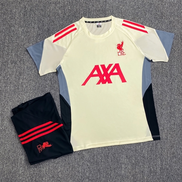 Liver cream football kit with red letters (training JP 2026) | Shopee ...