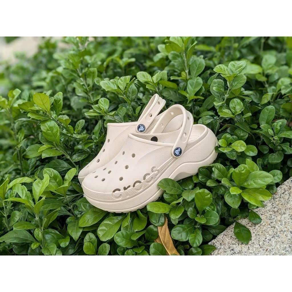 [ Genuine ] Crocs Baya Platform Clog fashion sandals in cream white ...