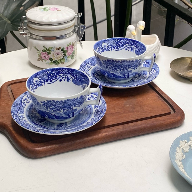 SPODE ENGLAND BRAND ANCIENT BLUE TEA SET | Shopee Malaysia