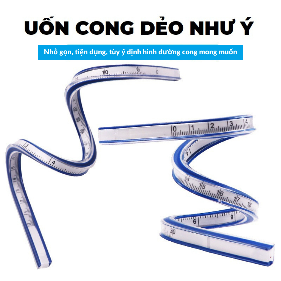 Solid SHAPE FLEXIBLE BENDING RULER - TECHNICAL DRAWING RULE, CURVED ...