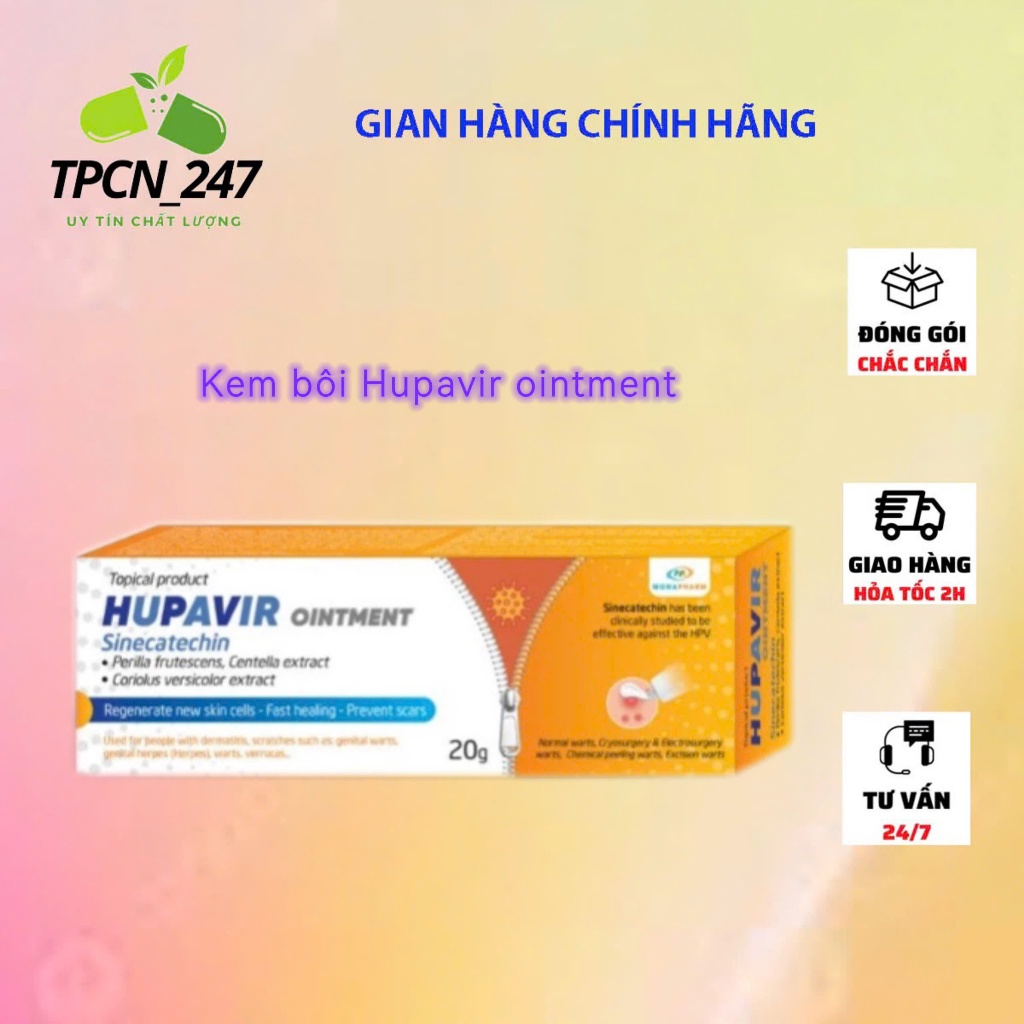 HUPAVIR Ointment Genital Warts Cream Helps Reduce Dermatitis, Warts 20g ...