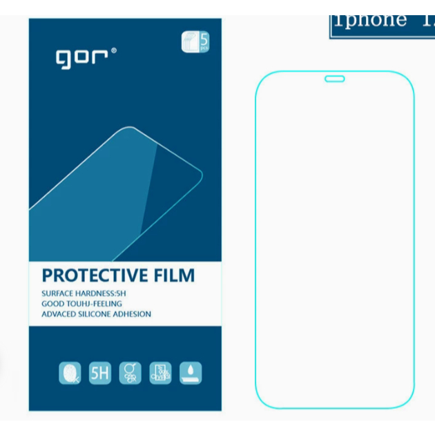 Set of 5 GOR iPhone 12 Pro Max Full transparent, scratch-resistant ...