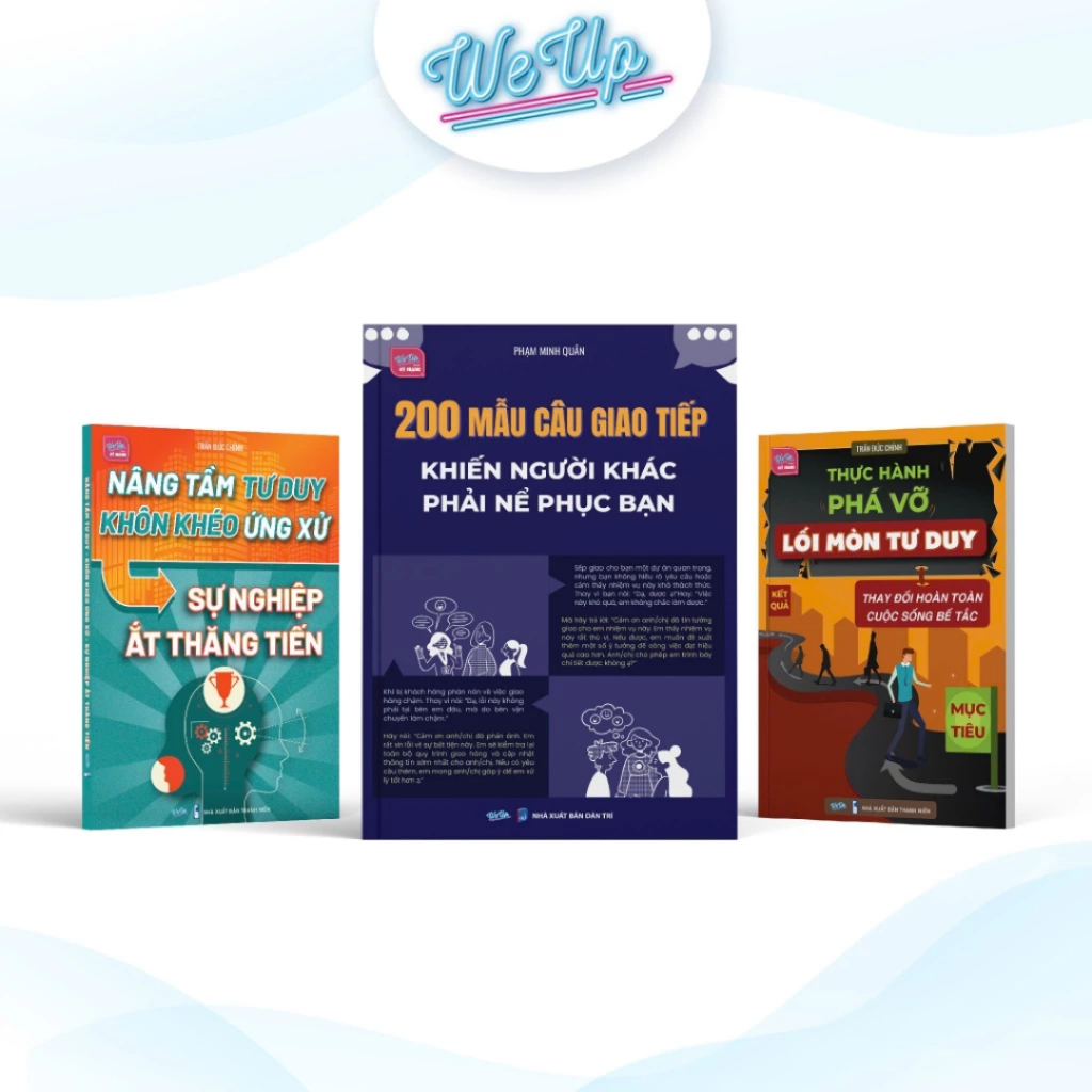 Combo of 3 books: 200 communication sentences, Breaking the thinking ...