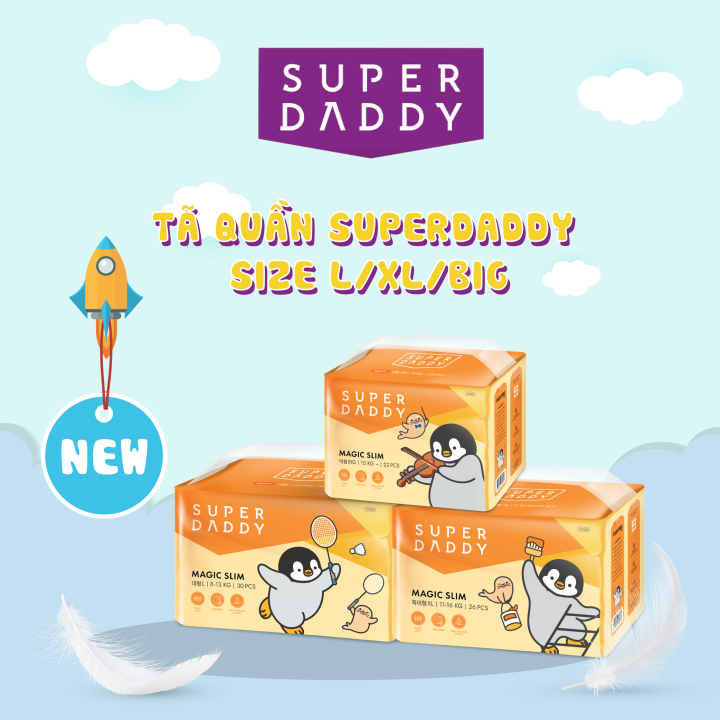 Super Daddy Magic Slim Premium Korean Domestic Diapers/Pants, Absorbent ...