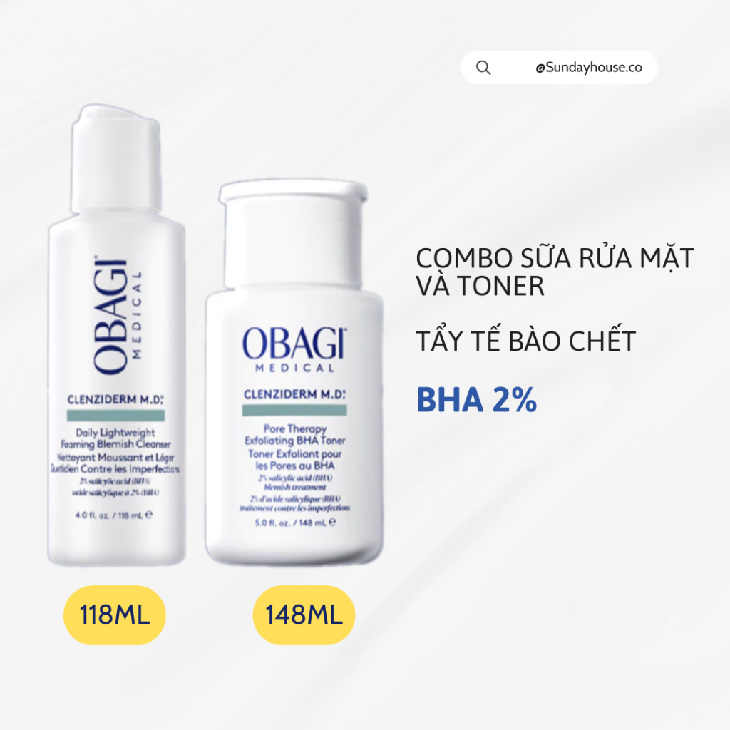 Obagi Medical Clenziderm M.D BHA Acne Reducing Toner and Facial ...