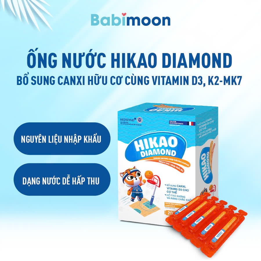 Hikao Diamond supplements calcium and vitamin D3, K2-MK7 for children ...