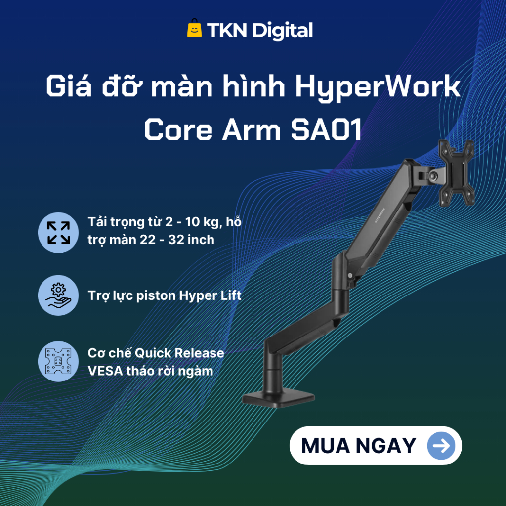 Hyperwork Core Arm SA01 22 - 32 inch monitor mount | Shopee Malaysia