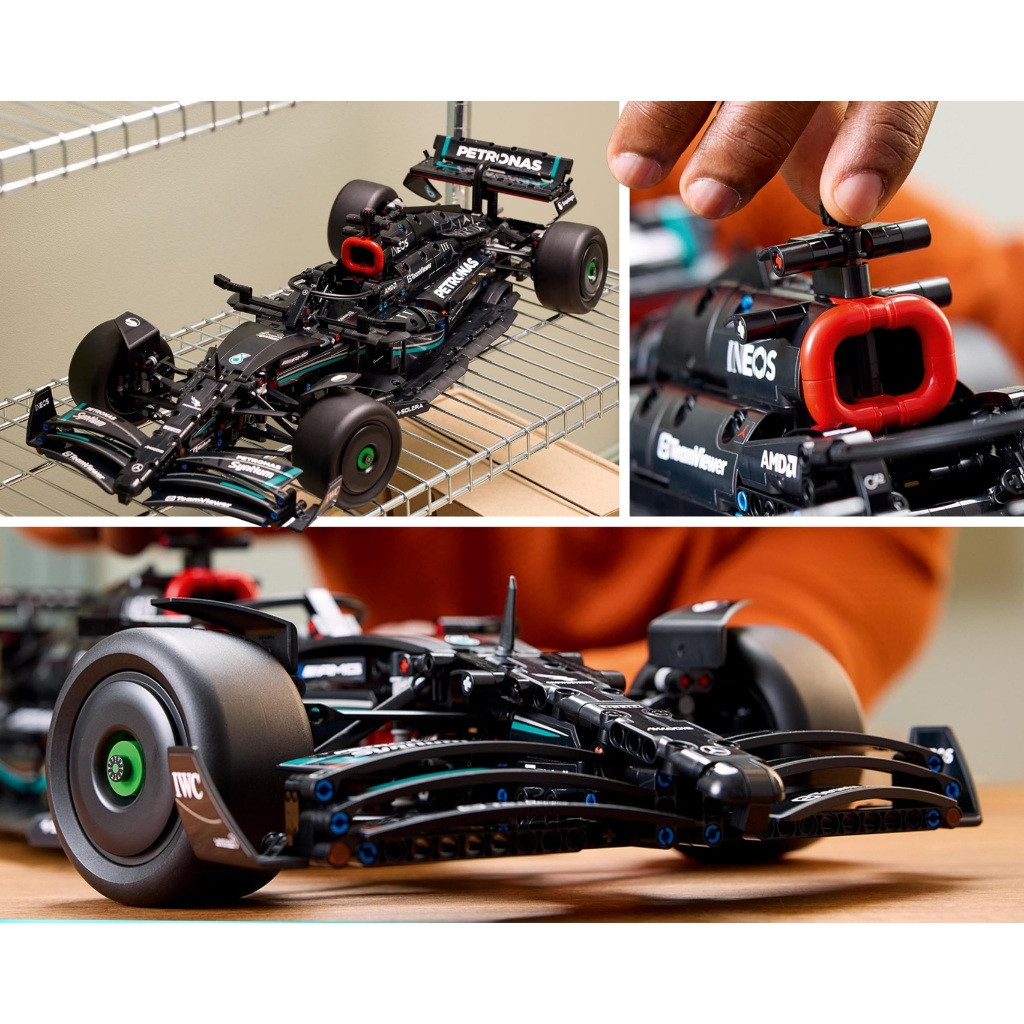 Merc-benz F1 AMG Black supercar assembly model 1:8 scale with 1642 ...