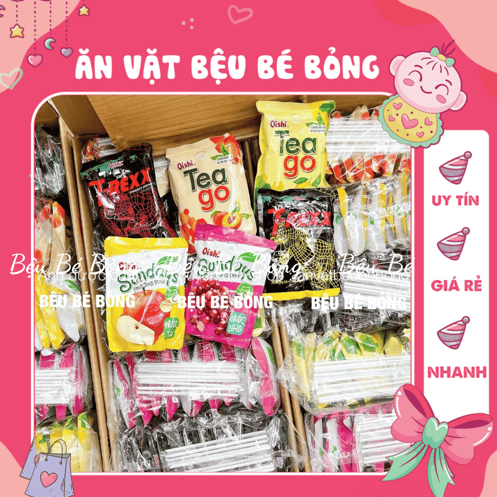 Wholesale 1 box of 50 bags of oishi water mixed with 5 different ...