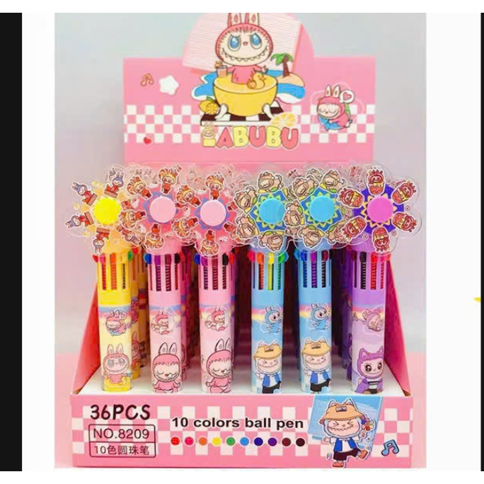 Labubu Cute Rotating Pen 10 Nibs 10 Colors | Shopee Malaysia