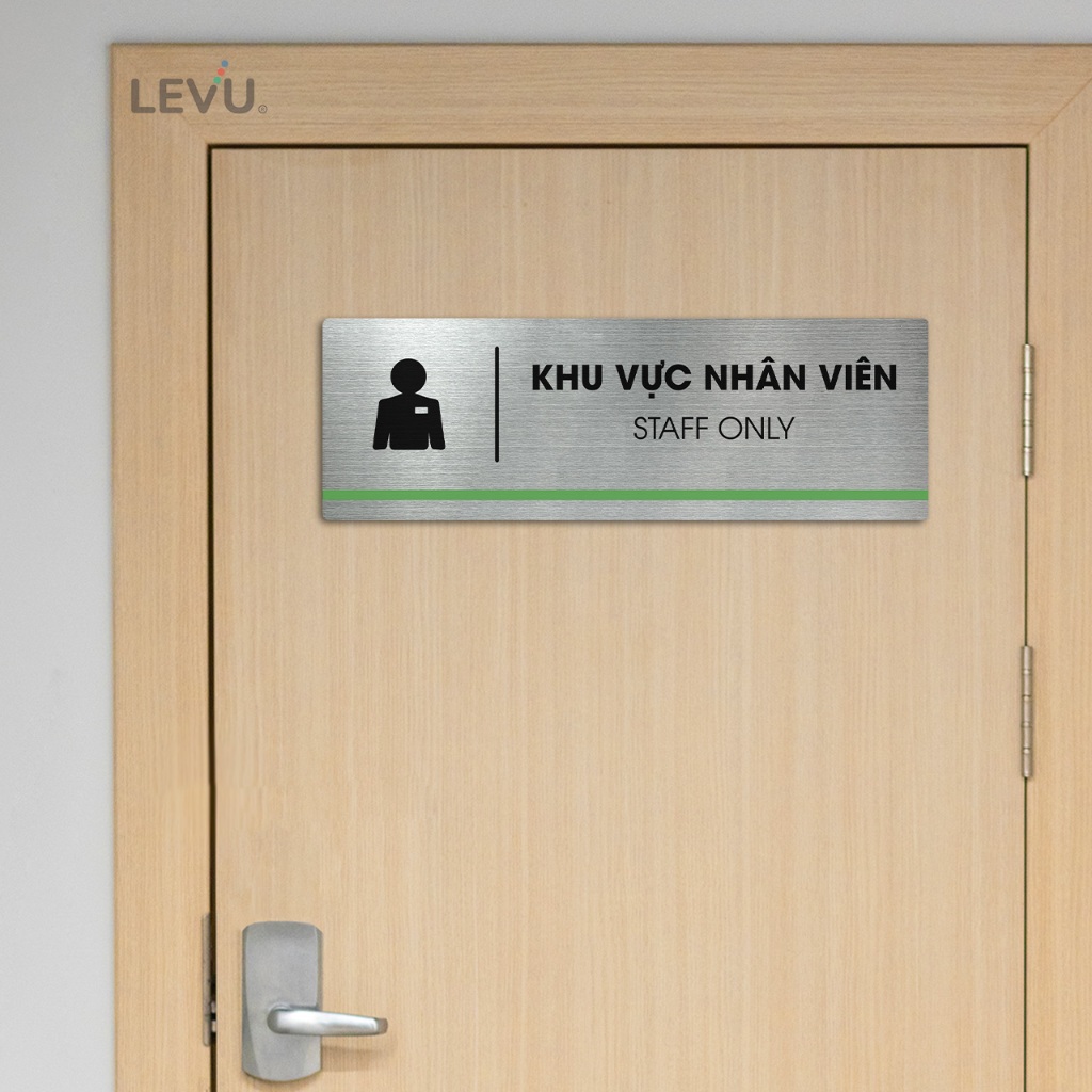 Staff only LEVU INB02 staff area sign, room door sticker, UV printed ...