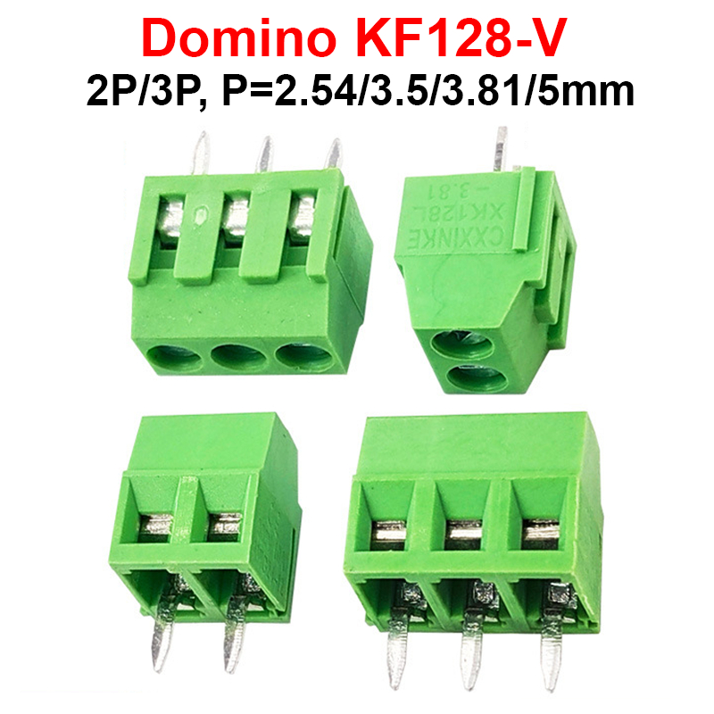 Terminal KF128 - V straight pin, voltage 300V, current 10A P=3.5mm ...