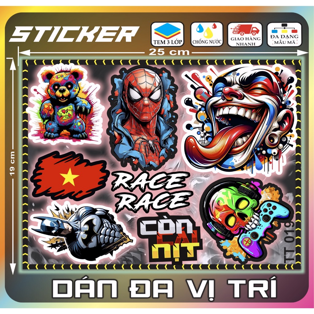 Sticker set, multi-position sticker | Shopee Malaysia