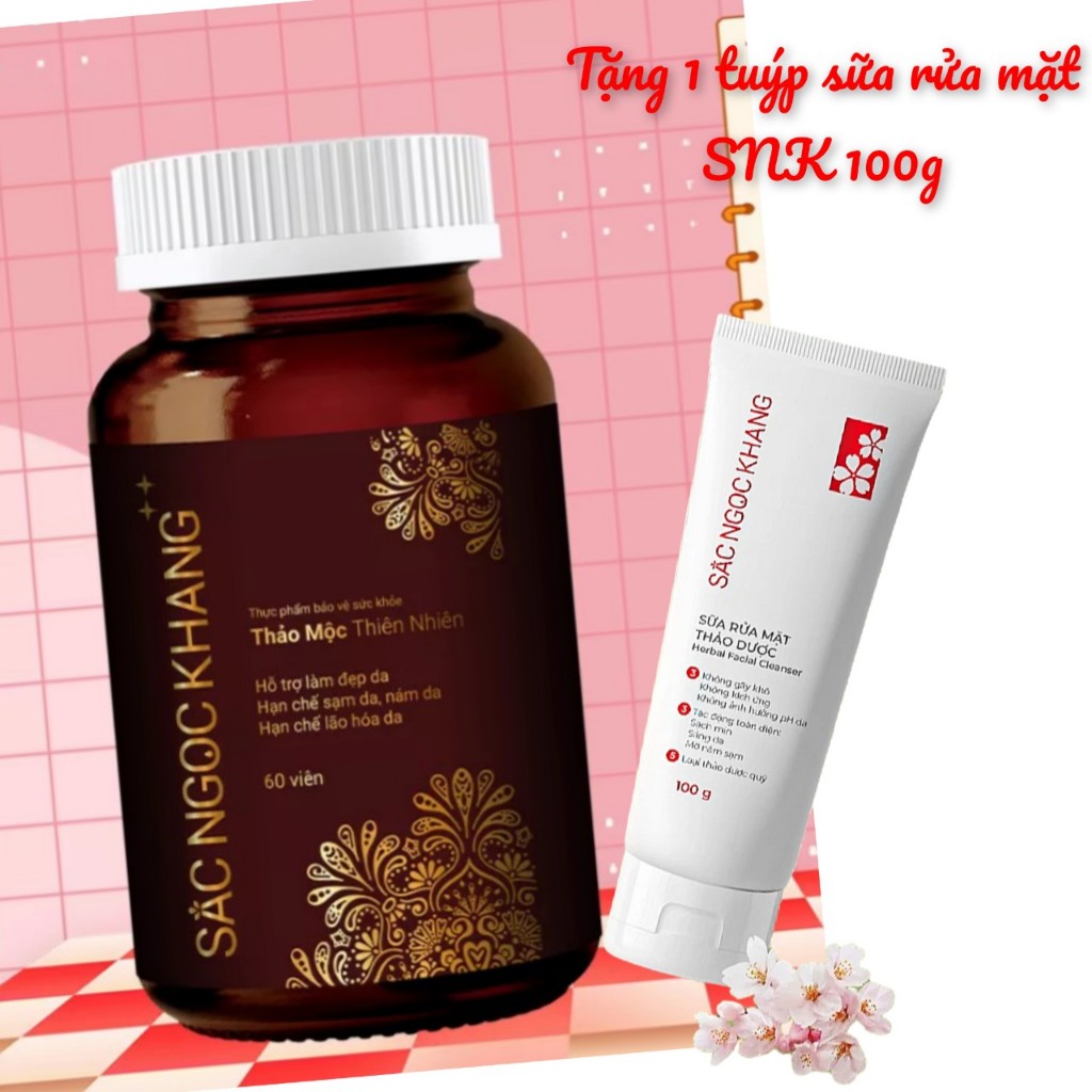 Sac Ngoc Khang ++ Pills for anti-aging skin, reducing Slingshotm, premium freckles (60V Box ...