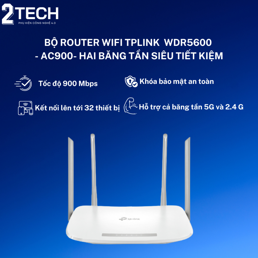 Tplink WDR 5600 Wifi Router - Ac 900Mbps - Dual Band 2.4G and 5G - 5 ...