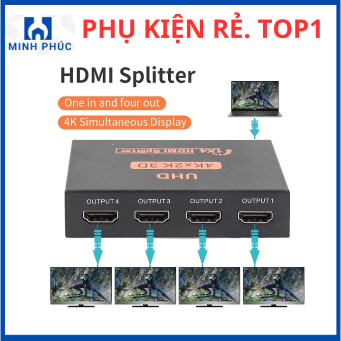 Hdmi hub splitter 1 To 4 Full HD 1080P. Hdmi Splitter 1x4 ports, HDMI ...