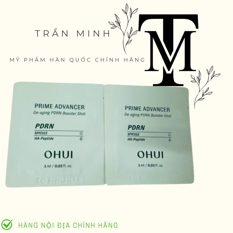 Combo of 10 Sample Packs of Ohui PDRN Prime De-aging Booster Shot ...