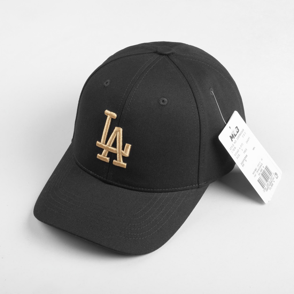 Mlb Meowist Black baseball cap, Khaki fabric with LA embroidered logo ...