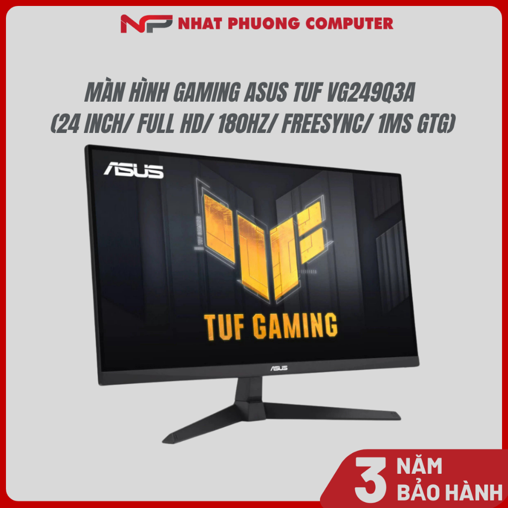Asus TUF VG249Q3A Gaming Monitor (24 Inch/ Full HD/ 180Hz/ FreeSync ...