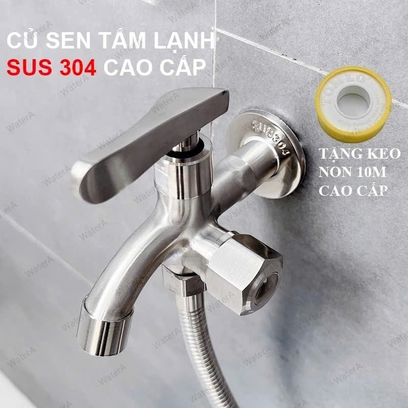 Combo set of SUS304 stainless steel shower head + SUS 304 cold shower ...