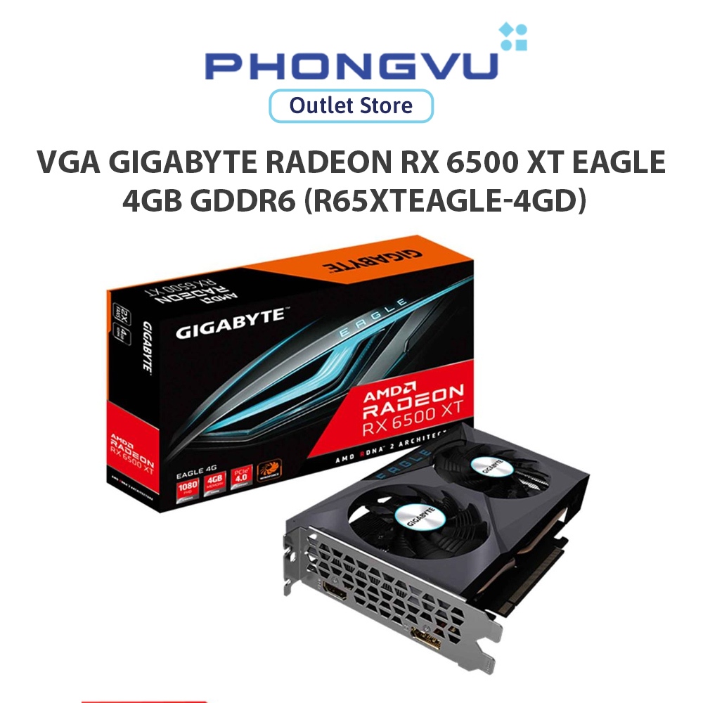 GIGABYTE Radeon RX 6500 XT EAGLE 4GB GDDR6 4GB GDDR6 Video Card ...